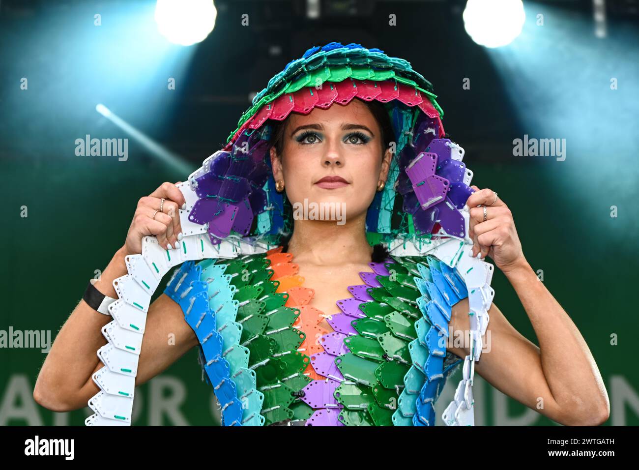 London, UK. 17th Mar, 2024. Junk Kouture showcase compered by Sinead ...