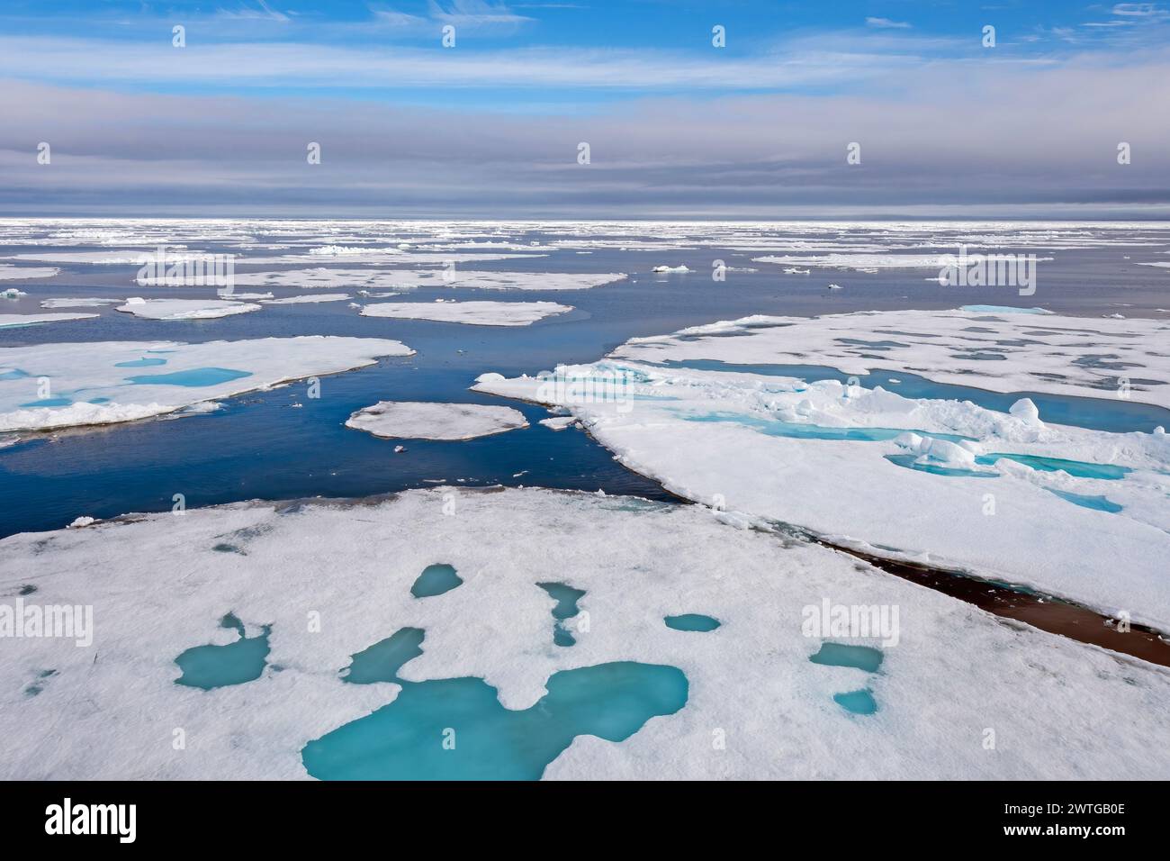 Pack Ice in the Arctic Summer North of the 83rd Parallel Stock Photo ...