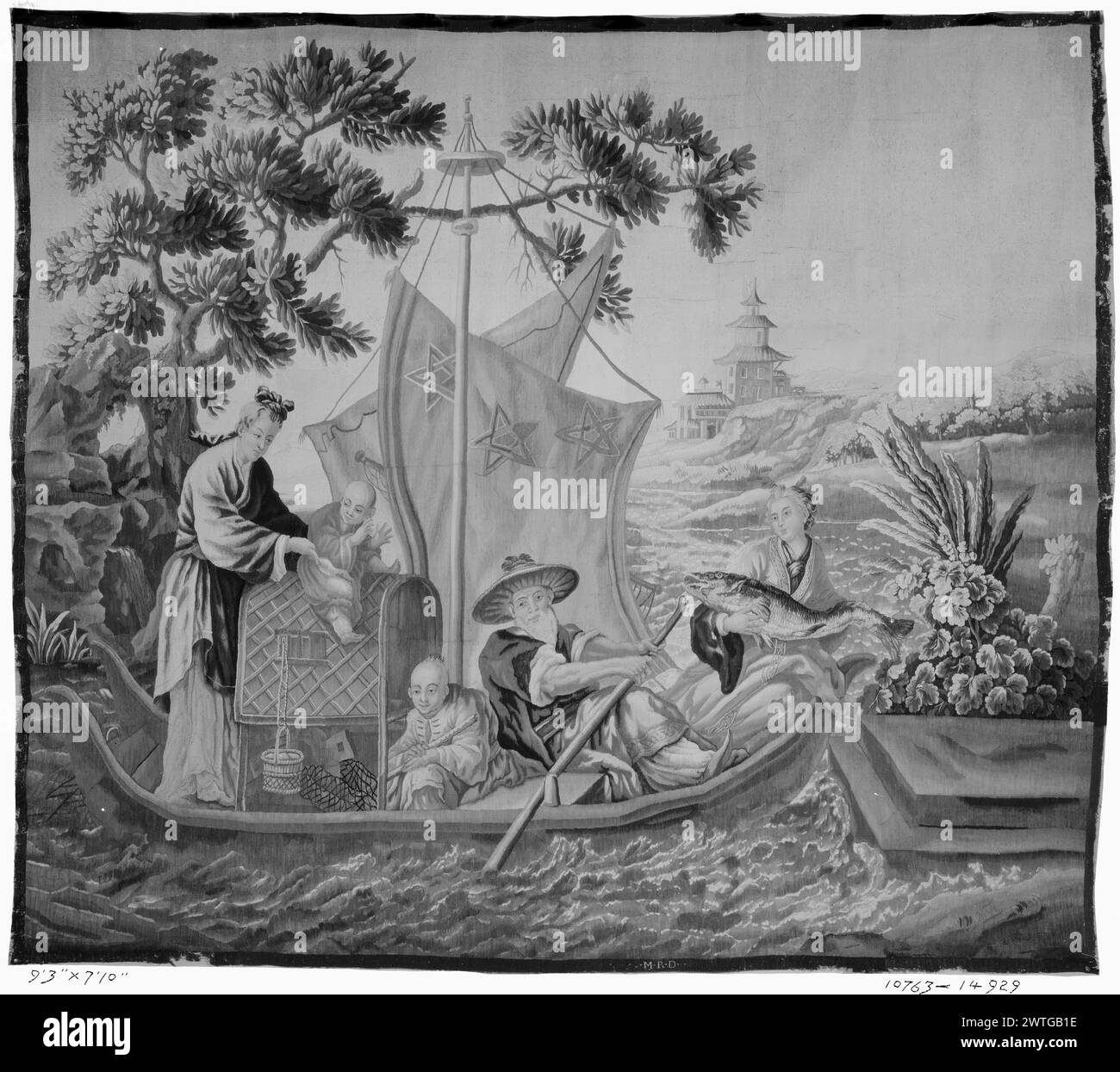 Fishing party. Boucher, François (French, 1703-1770) (designed after ...