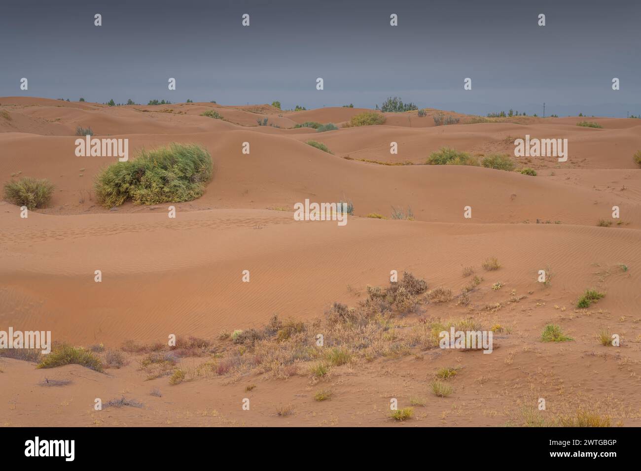 Tengri Desert in the Inner Mongolia Autonomous Region in China. Sunset ...
