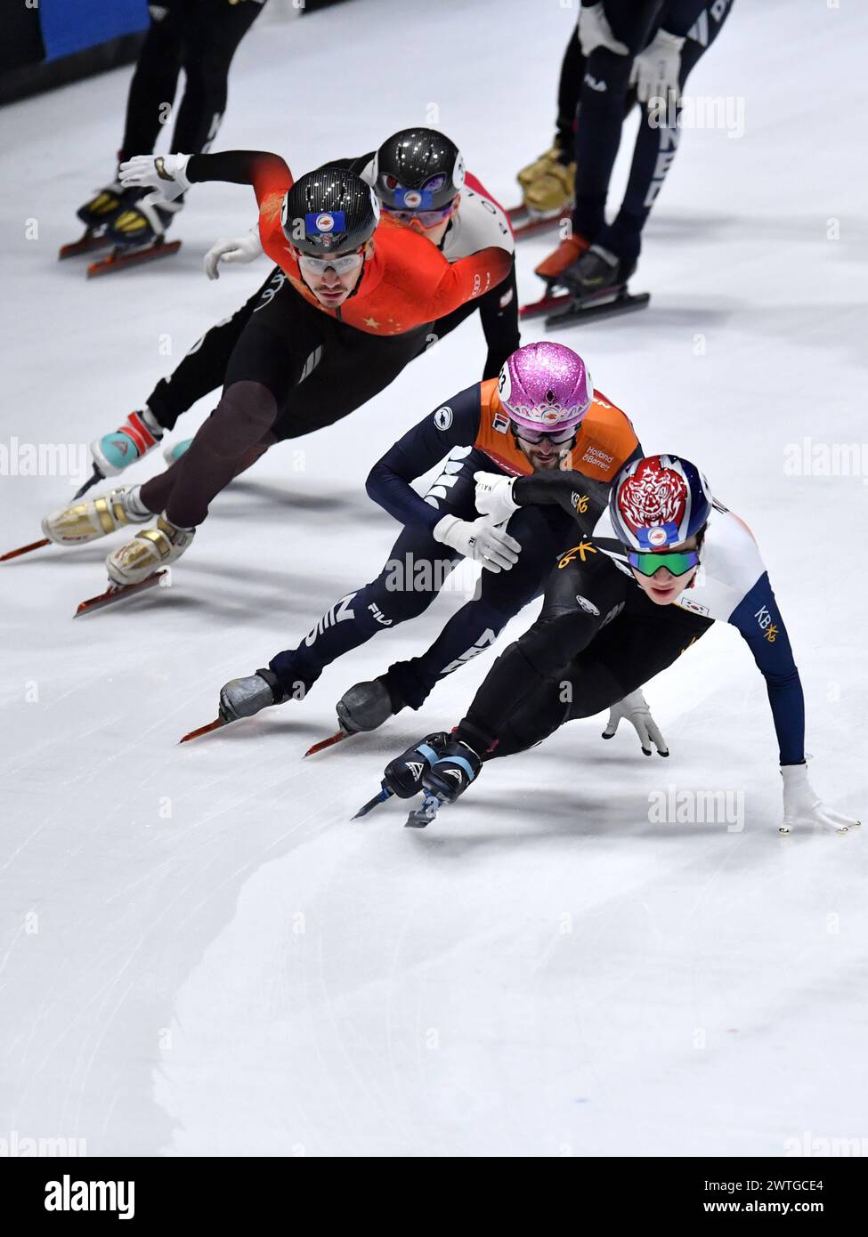Rotterdam, Netherlands. 17th Mar, 2024. Liu Shaolin (1st L) of team ...