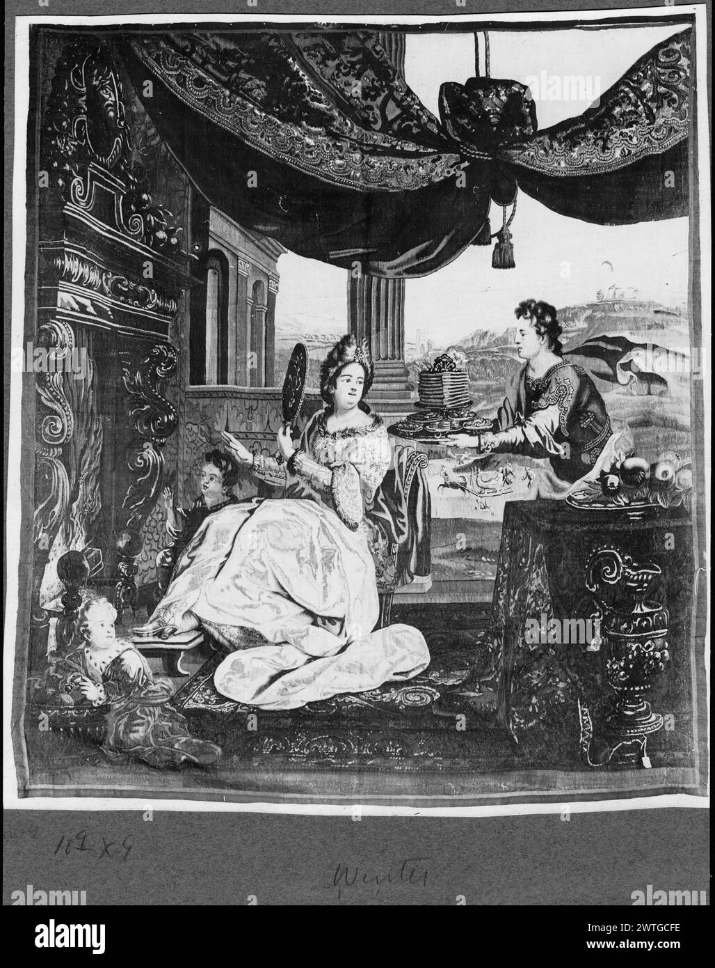 Seated female servant Black and White Stock Photos & Images - Alamy