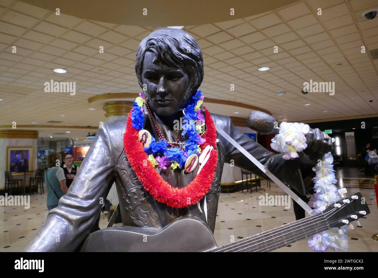 Las Vegas, Nevada, USA 8th March 2024 Elvis Statue at Westgate Hotel ...