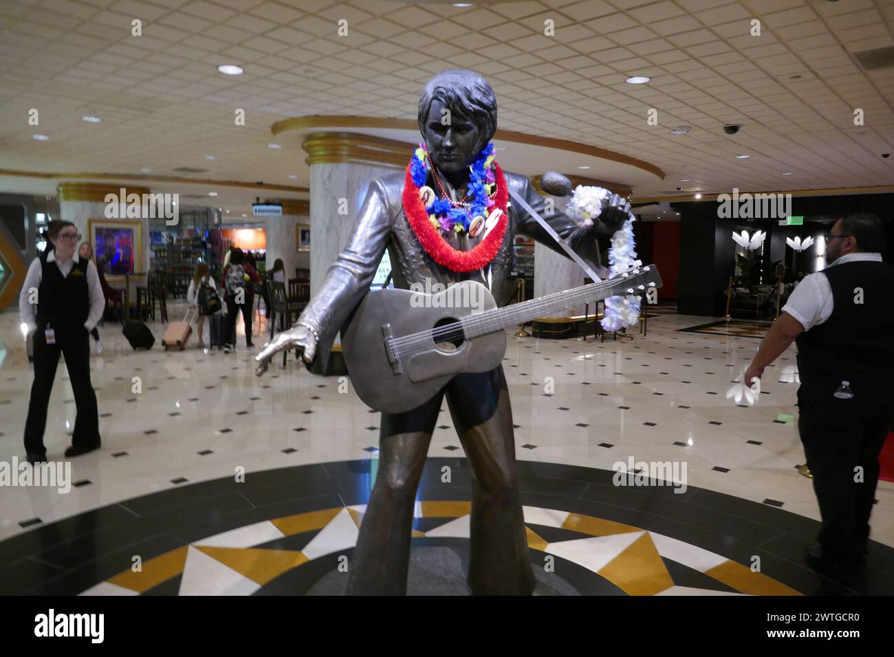 Las Vegas, Nevada, USA 8th March 2024 Elvis Statue at Westgate Hotel ...