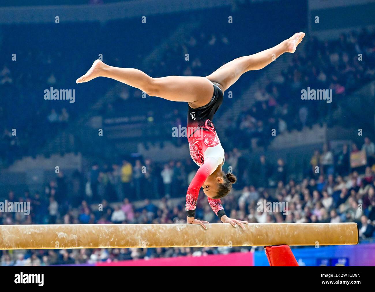 Liverpool, England, UK. 17th Mar, 2024. Tilly WRIGHT in the Womens Beam ...