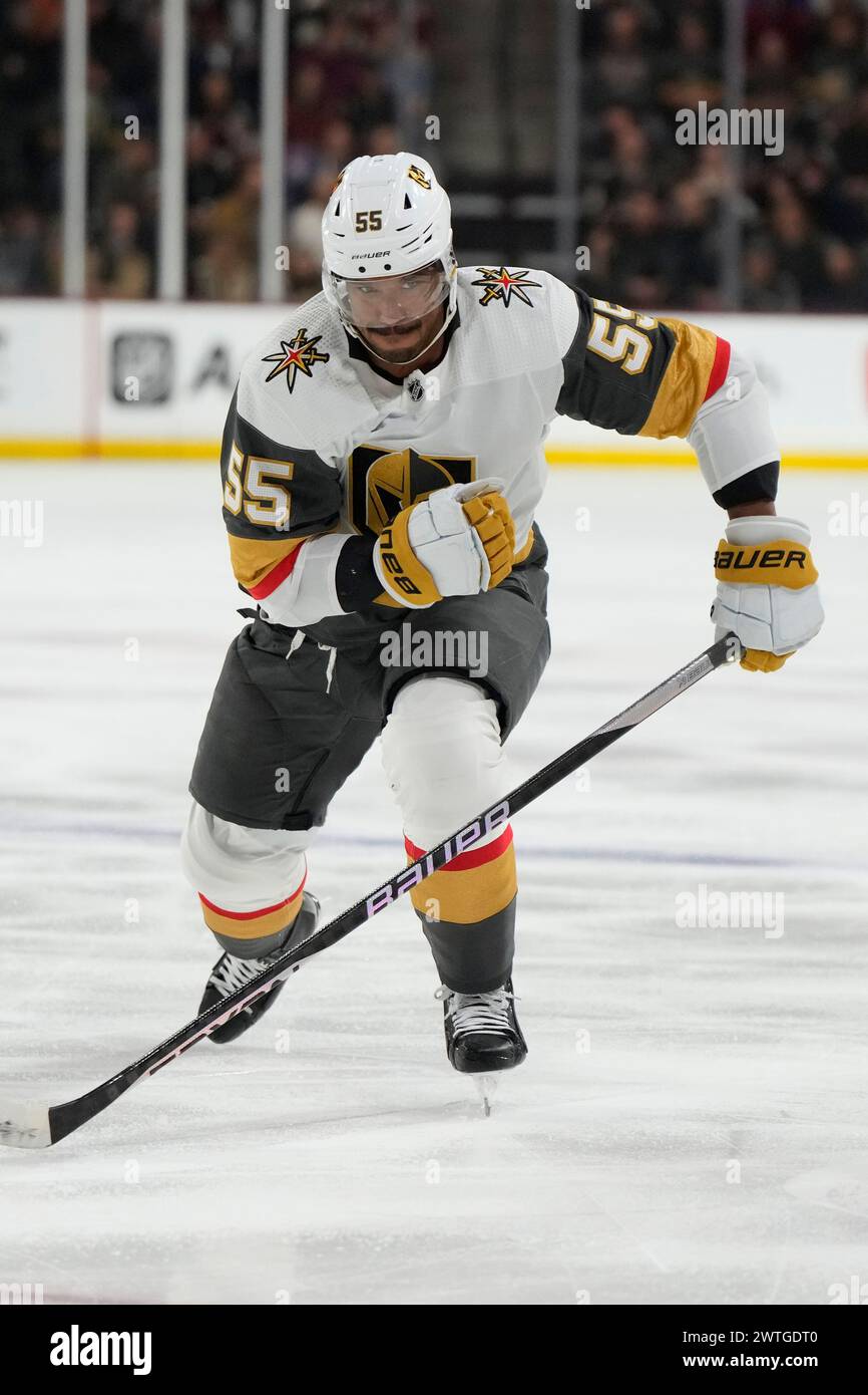 Vegas Golden Knights right wing Keegan Kolesar (55) in the first period ...