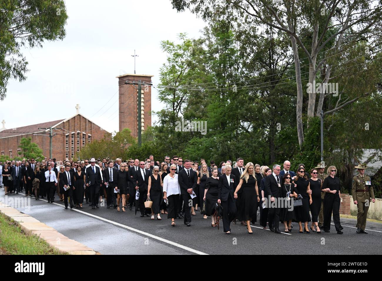 Sydney, Australia. 18th Mar, 2024. A huge gathering for the funeral of ...