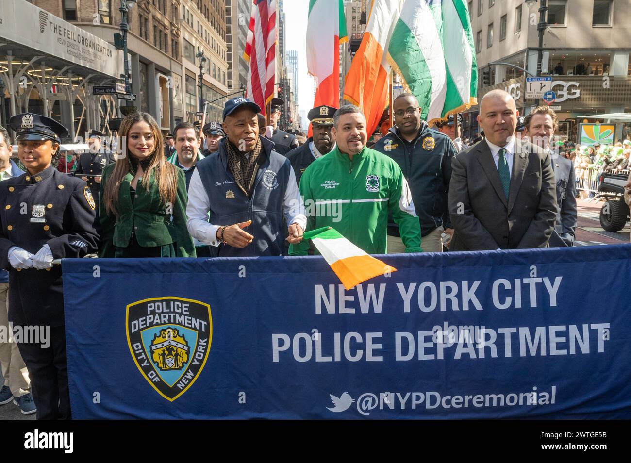 Mayor Eric Adams and Police Commissioner Edward Caban attend annual St ...