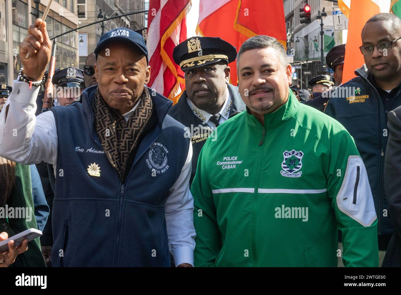Mayor Eric Adams and Police Commissioner Edward Caban attend annual St ...