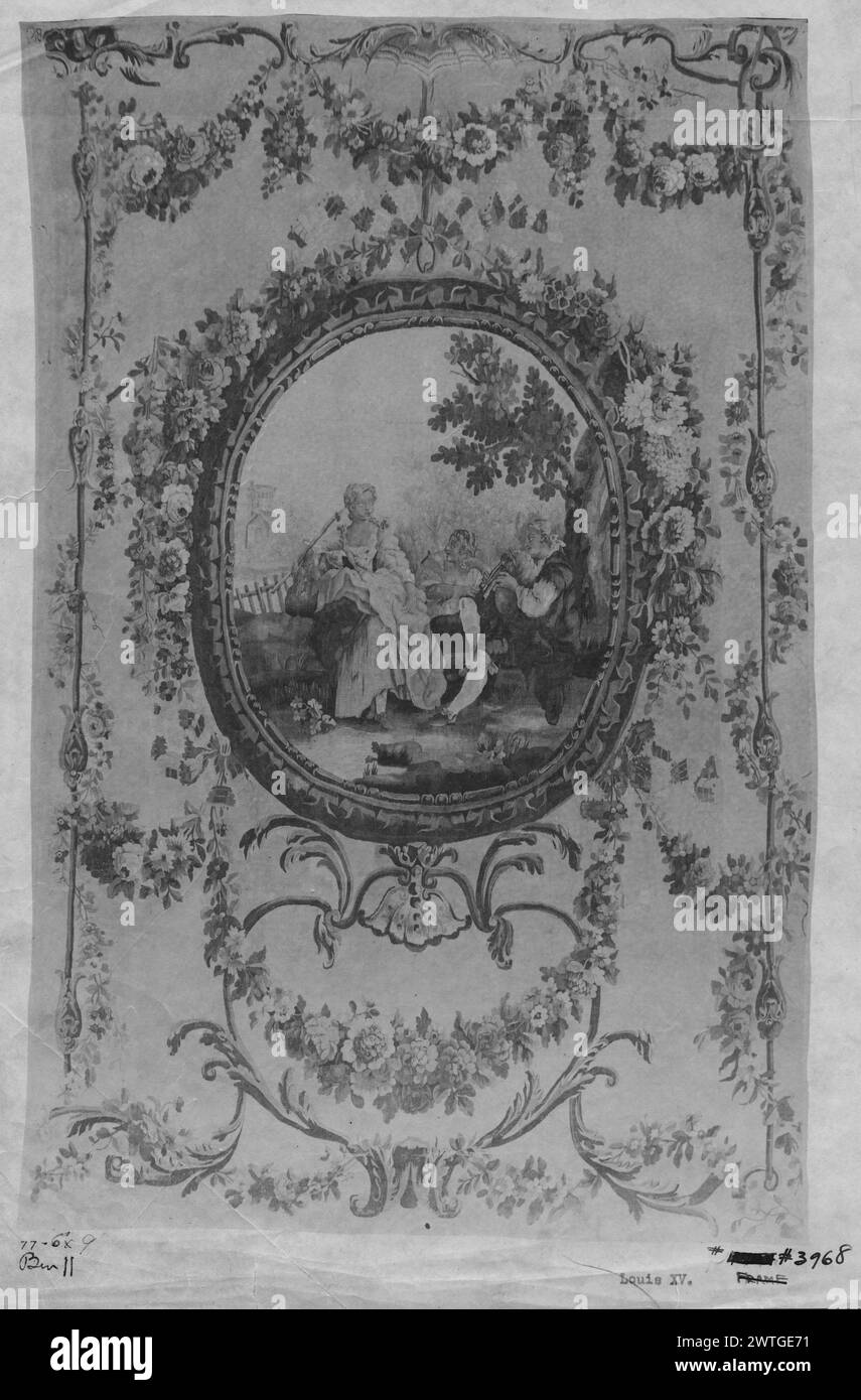 Shepherdess and shepherd playing bab pipes. Boucher, François (French ...