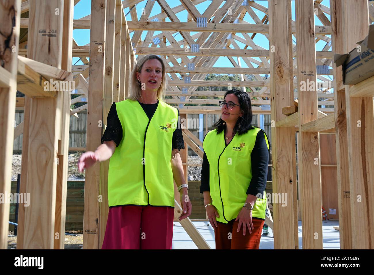 Huonville, Australia. 18th Mar, 2024. Tasmania Labor Leader Rebecca ...