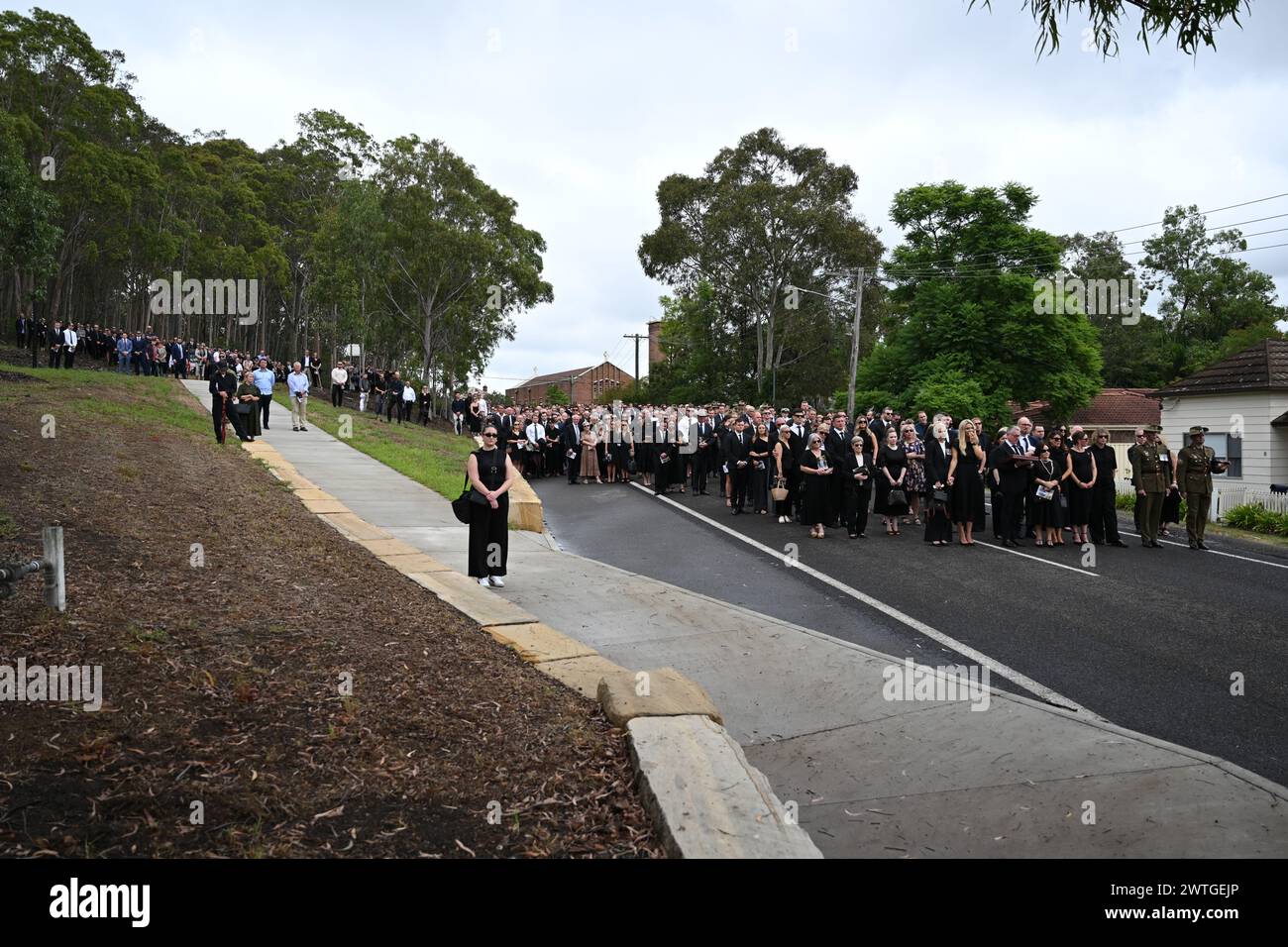 Sydney, Australia. 18th Mar, 2024. The larghe crowd of mourners at the ...