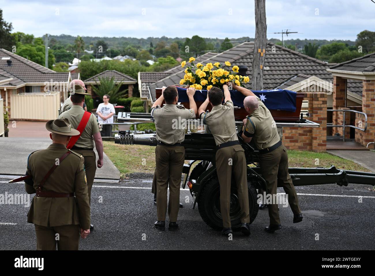 Sydney, Australia. 18th Mar, 2024. The funeral for Lance Corporal Jack Fitzgibbon at St. Joseph ...