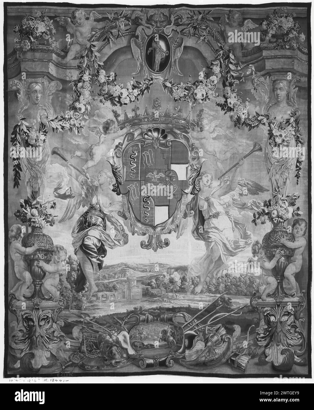 Armorial portière. unknown c. 1690-1710 Tapestry Dimensions: H 12'6" X ...