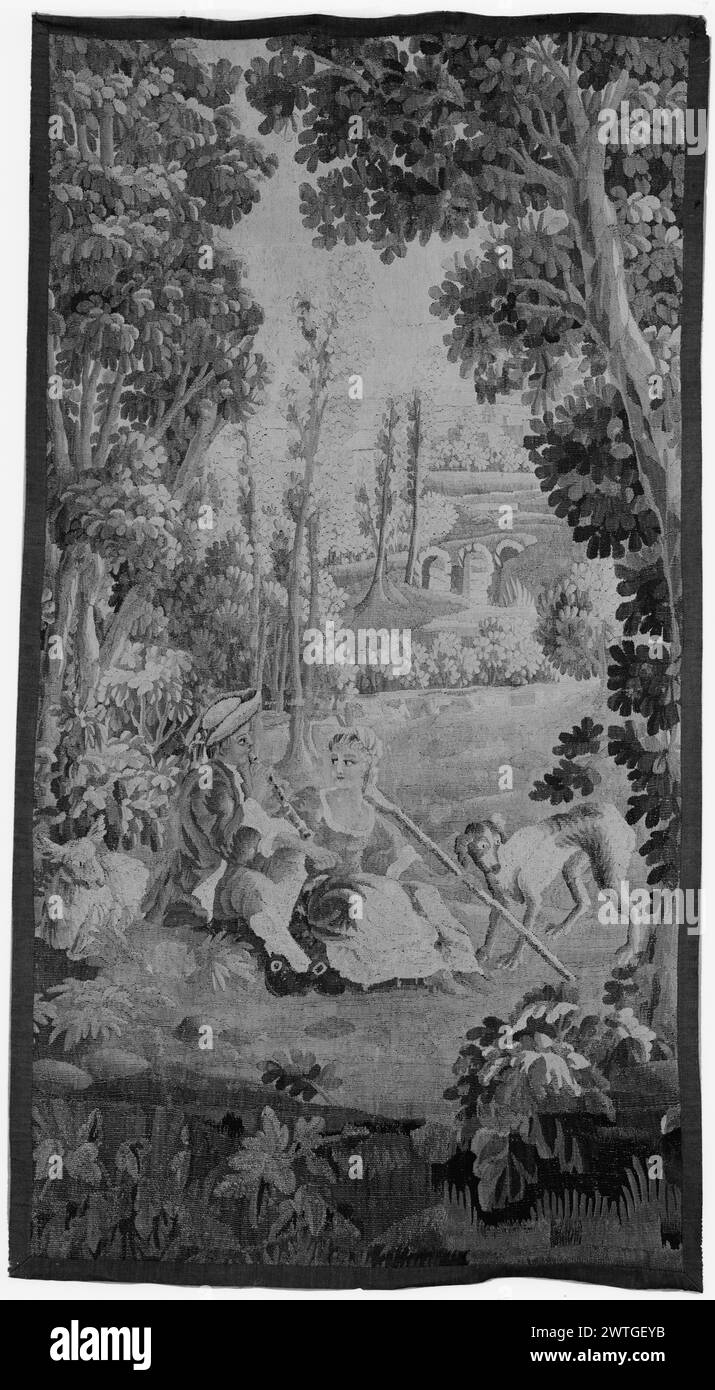 Landscape with shepherd piping to shepherdess. Boucher, François ...