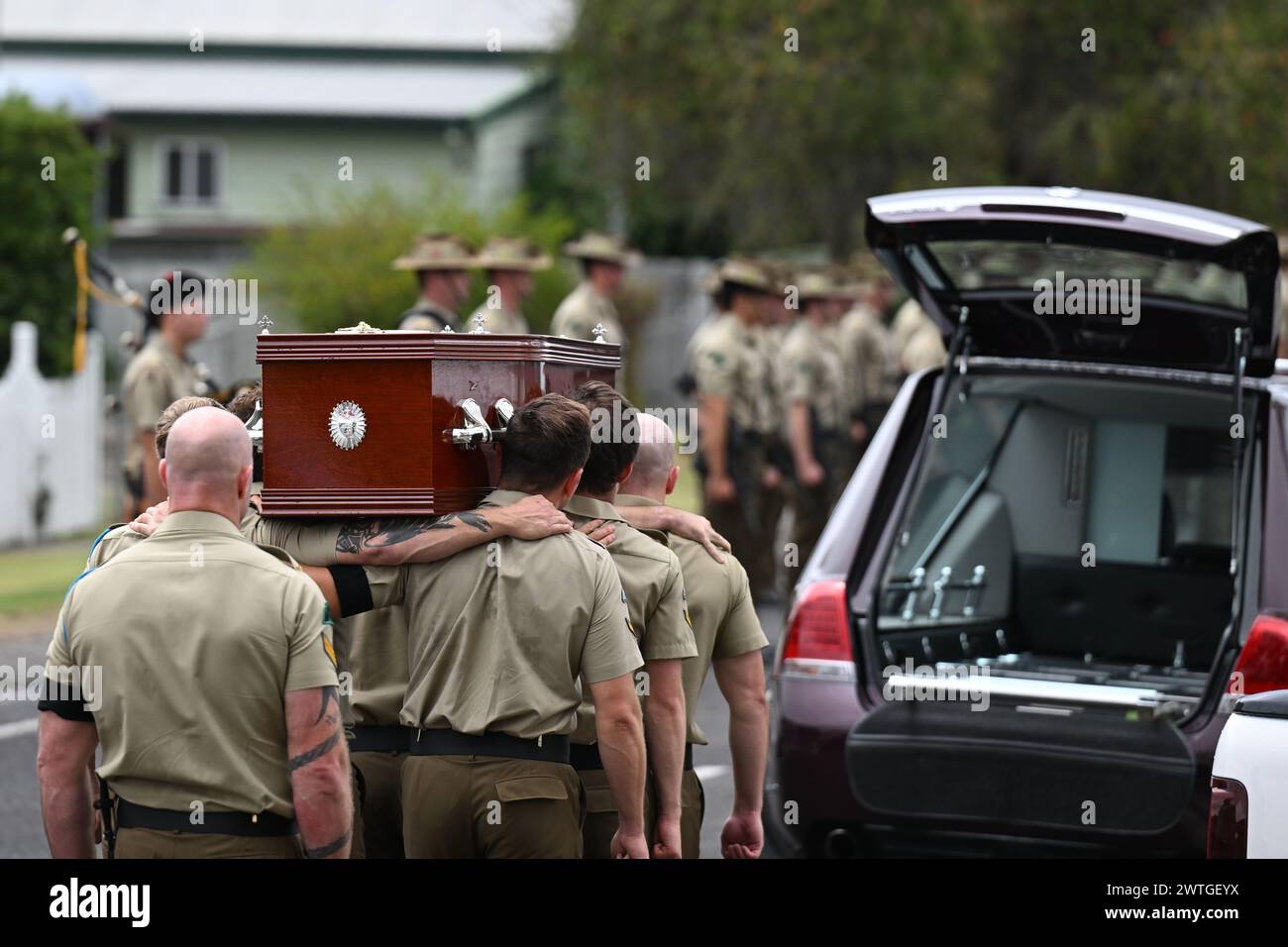 Sydney, Australia. 18th Mar, 2024. The funeral for Lance Corporal Jack Fitzgibbon at St. Joseph ...