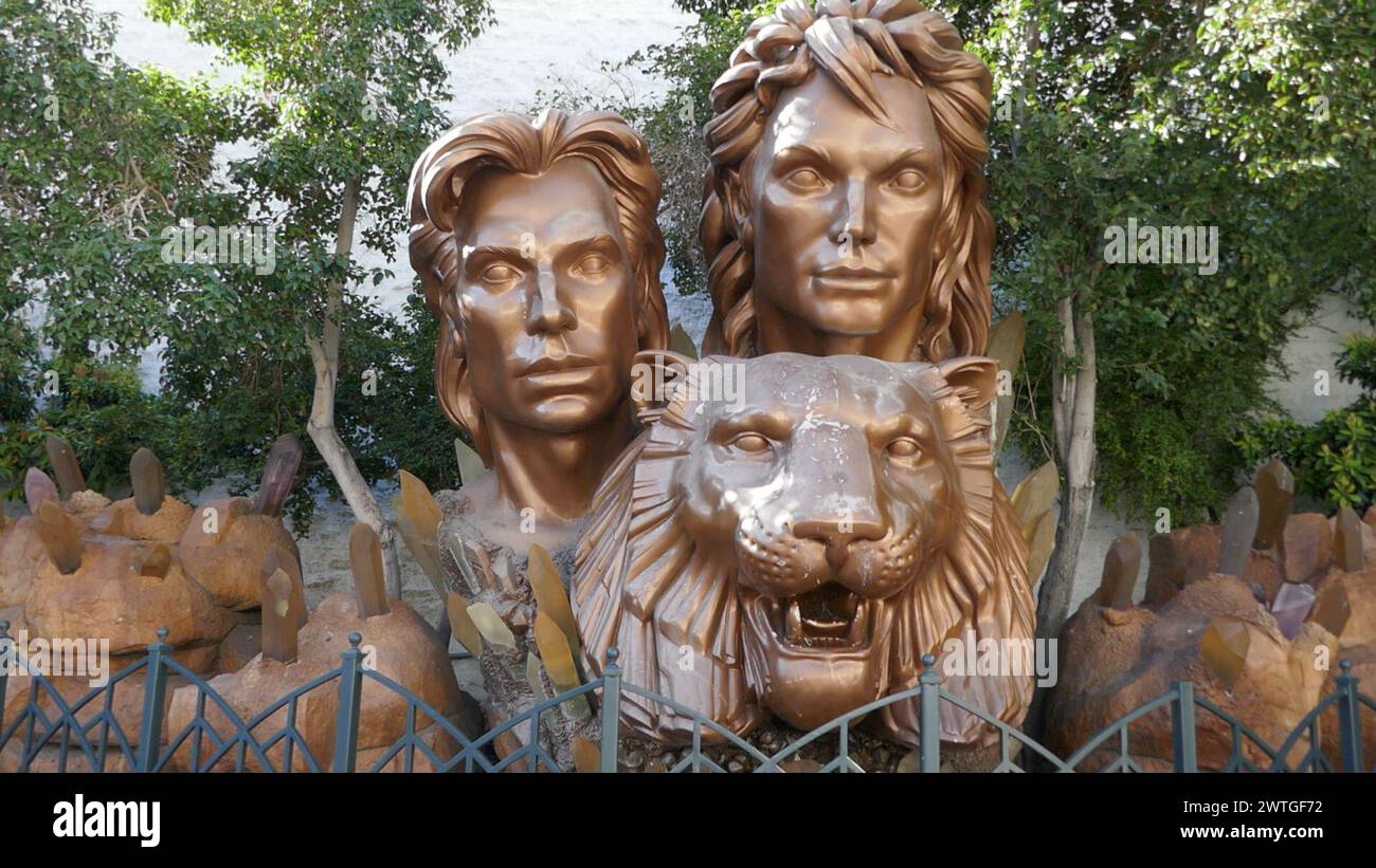 Las Vegas, Nevada, USA 8th March 2024 Siegfried & Roy Statue and Plaza ...