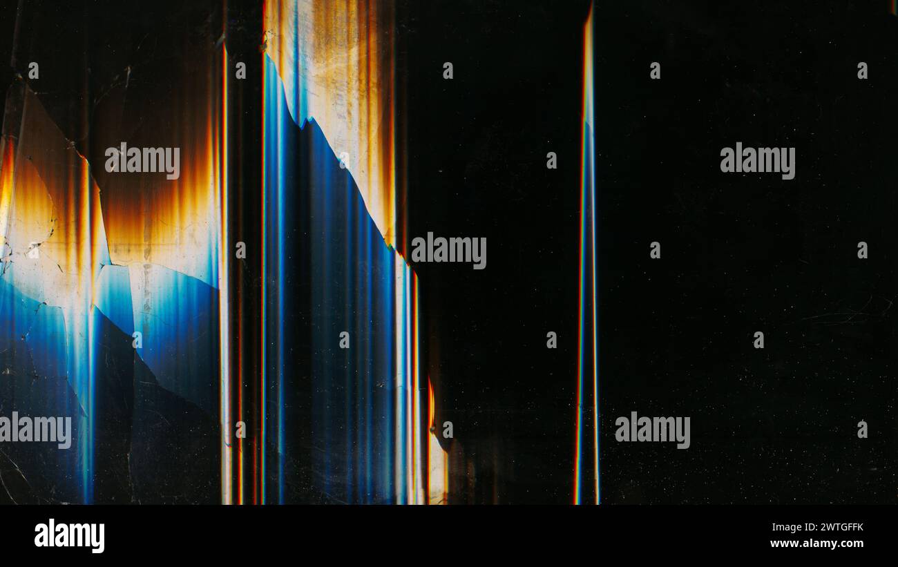 Cracked screen matrix distortion broken glass dust Stock Photo - Alamy