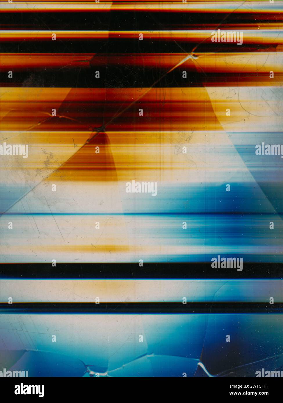 Damaged screen matrix glitch broken glass scratch Stock Photo - Alamy