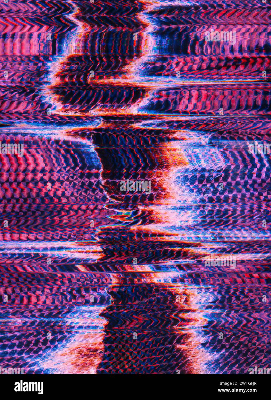 Glitch texture screen distortion pink analog noise Stock Photo - Alamy