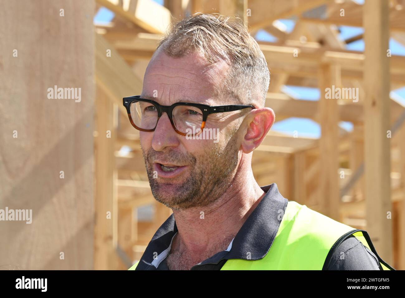 Huonville, Australia. 18th Mar, 2024. CEO of Cunic Homes Will Davies ...