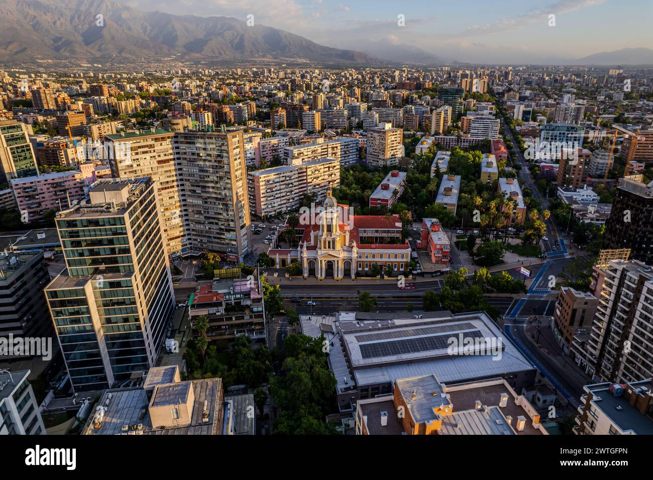 Beautiful aerial view of the Plaza de Armas, Metropolitan Cathedral of ...