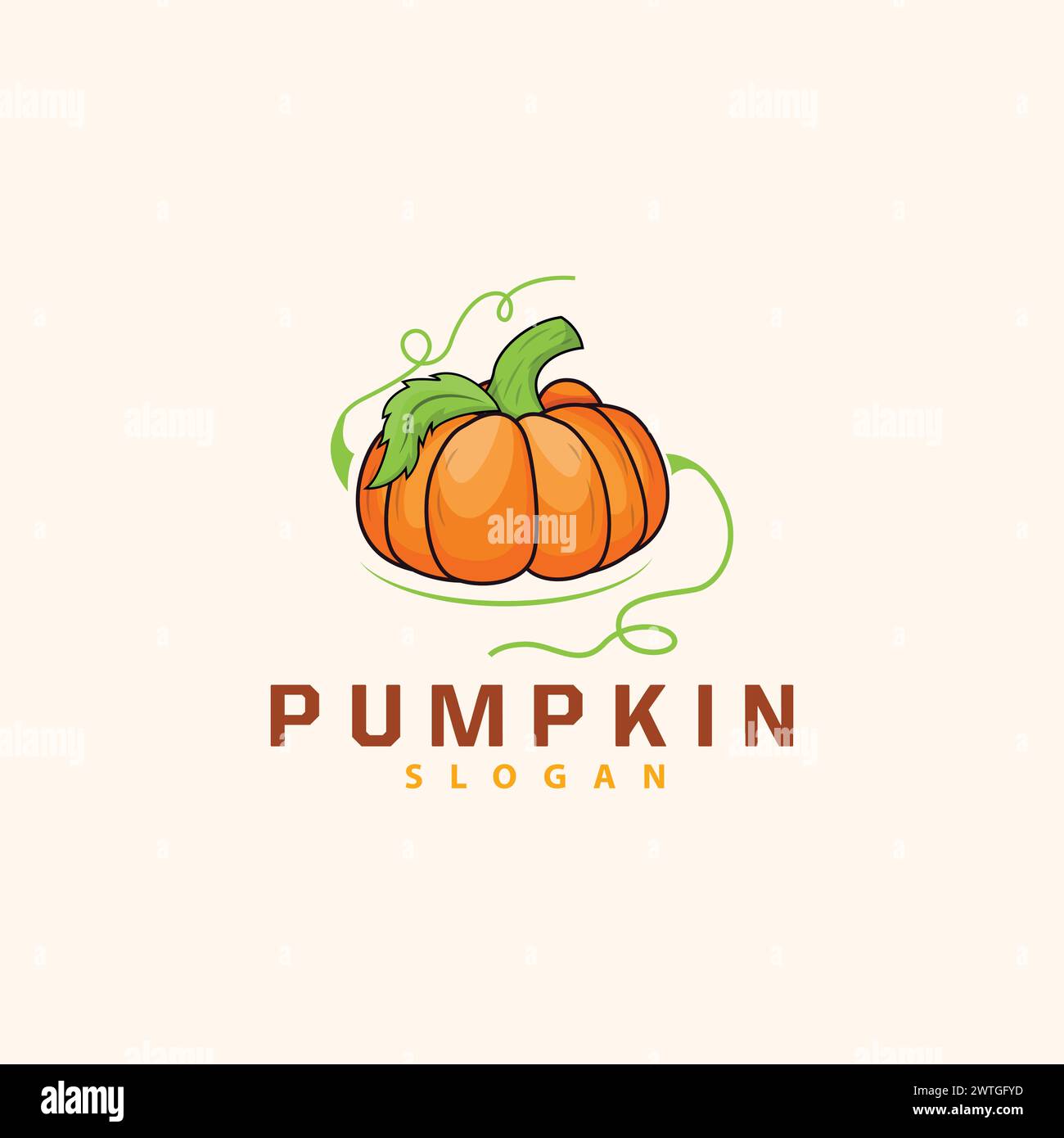 Pumpkin Logo, Pumpkin Vector, Healthy Vegetable Fruit Farmer, Premium ...