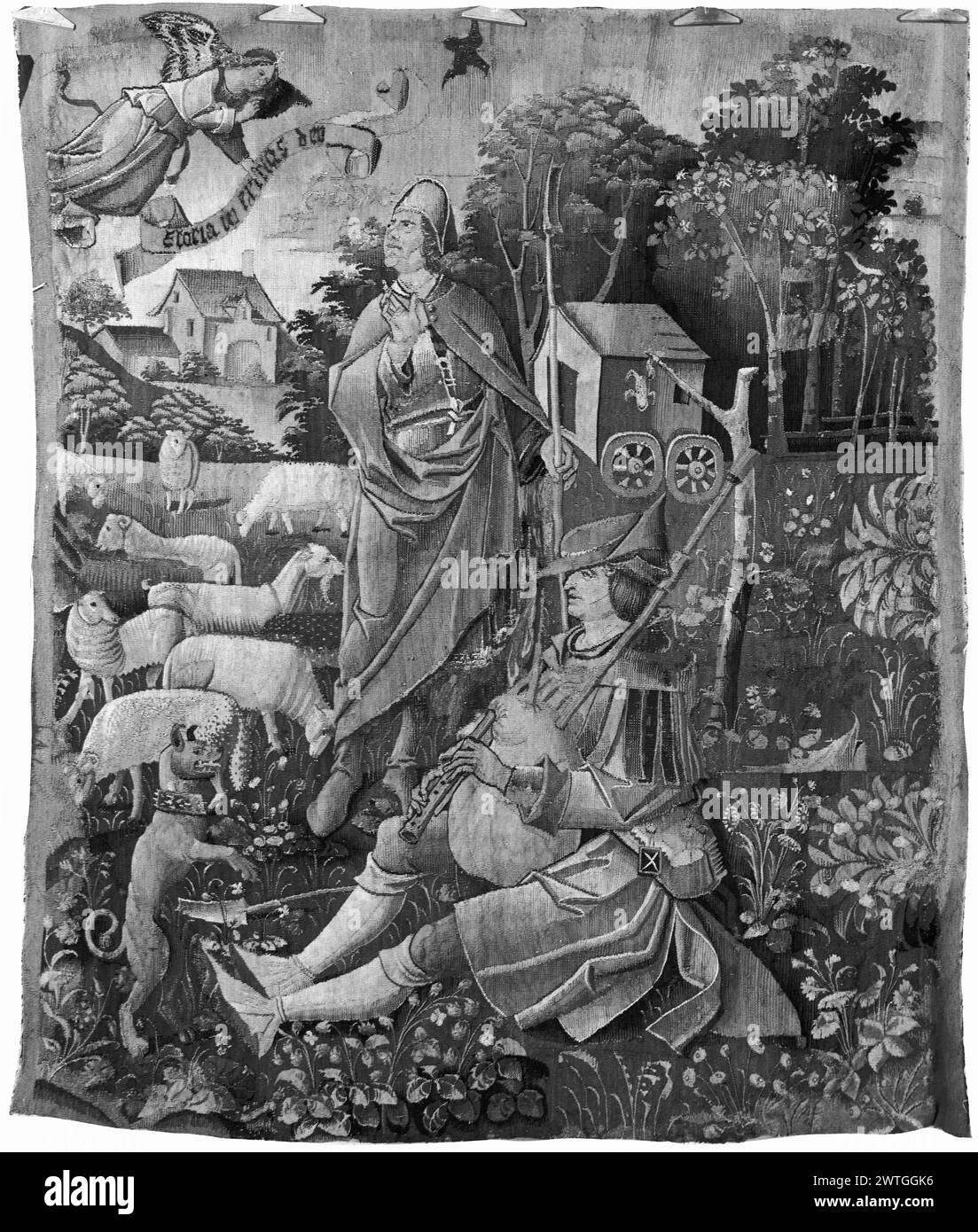 Birth of Christ: Annunciation of Christ's birth to shepherds. unknown c ...