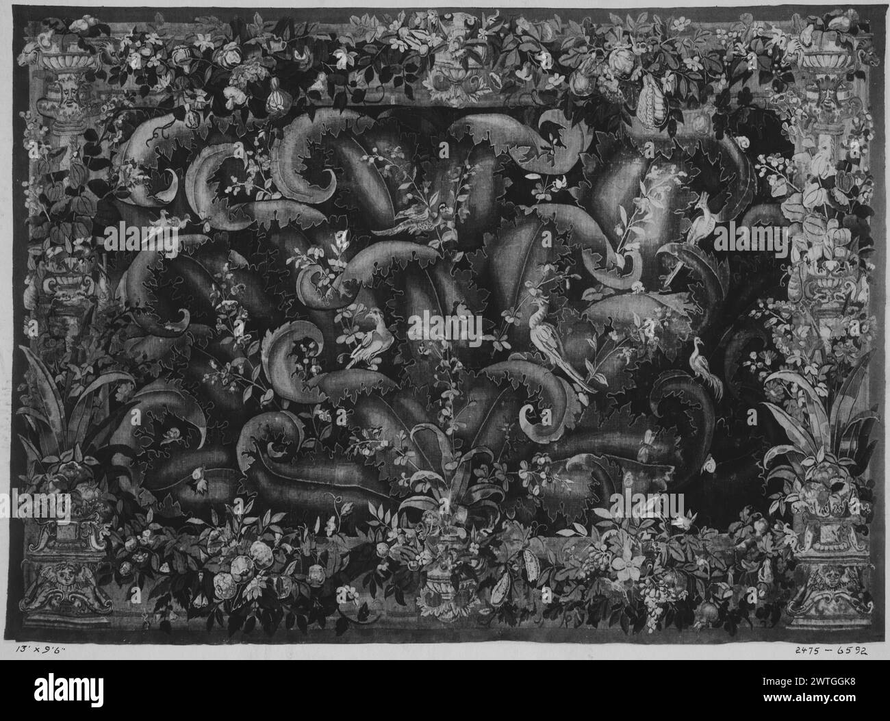 Large Leaf Proscenium Verdure With Single Large Acanthus Like Plant Unknown C 1550 1600