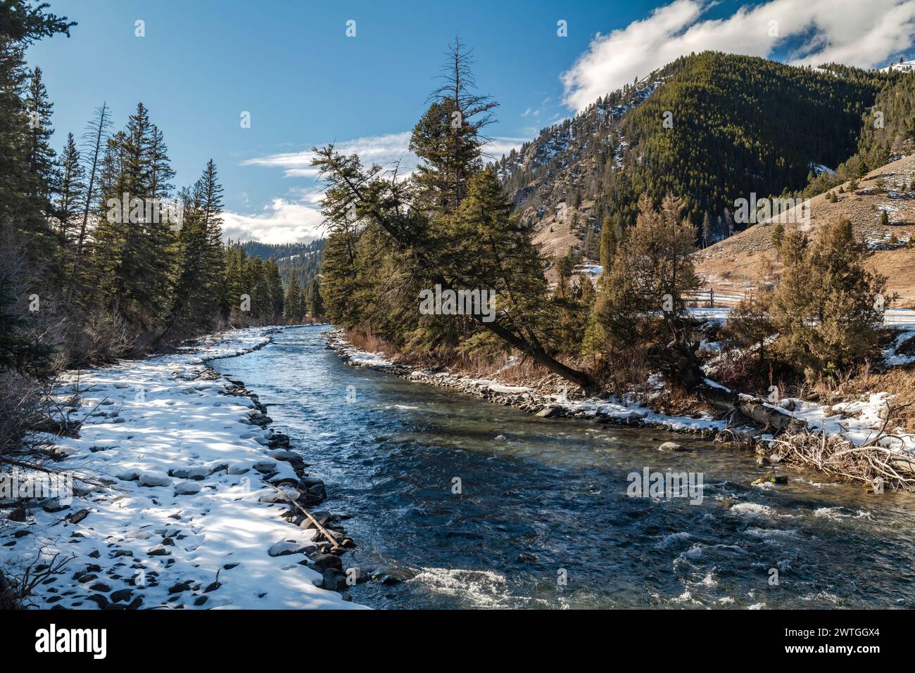 GALLATIN RIVER BIG SKY MONTANA USA Stock Photo - Alamy