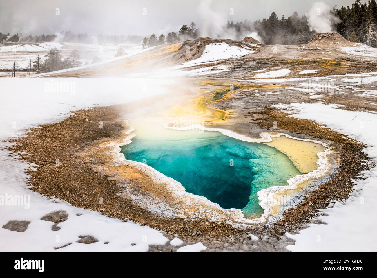 OLD FAITHFUL GEYER BASIN UPPER GEYSER BASIN YELLOWSTONE NATIONAL PARK ...