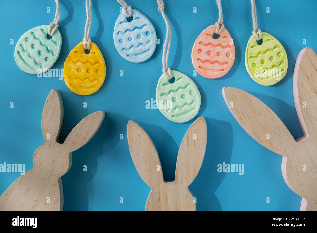 Do it yourself air dry clay crafts for Easter holiday. Decoration gift ...