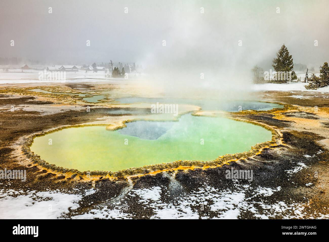 OLD FAITHFUL GEYER BASIN UPPER GEYSER BASIN YELLOWSTONE NATIONAL PARK ...