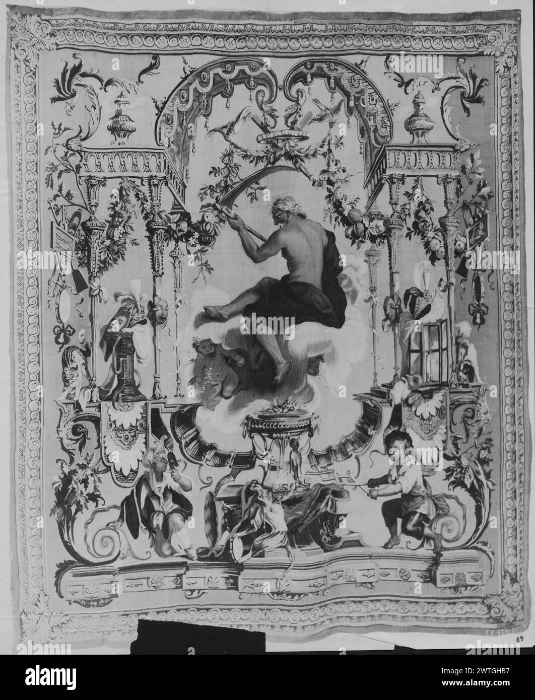 Saturn (Cronus). Audran, Claude III (French, 1658-1734) (designed after ...