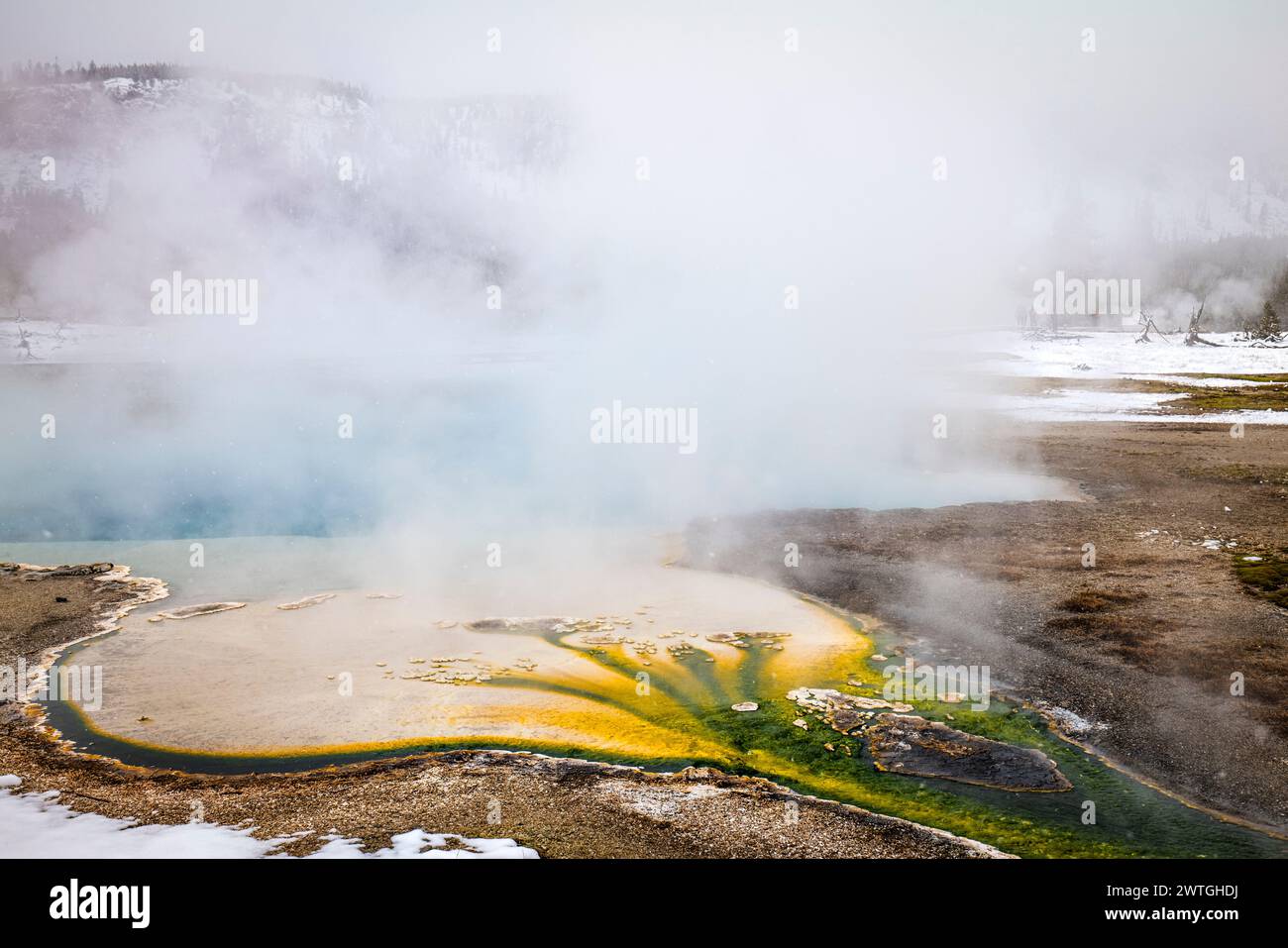 BISCUIT GEYSER BASIN UPPER GEYSER BASIN YELLOWSTONE NATIONAL PARK ...