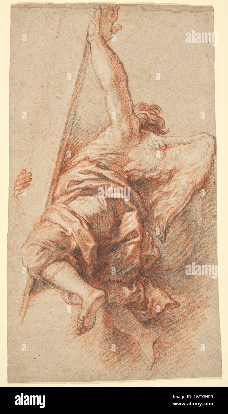 An Angel, Seen from Behind, Carrying the Cross. Charles de La Fosse ...