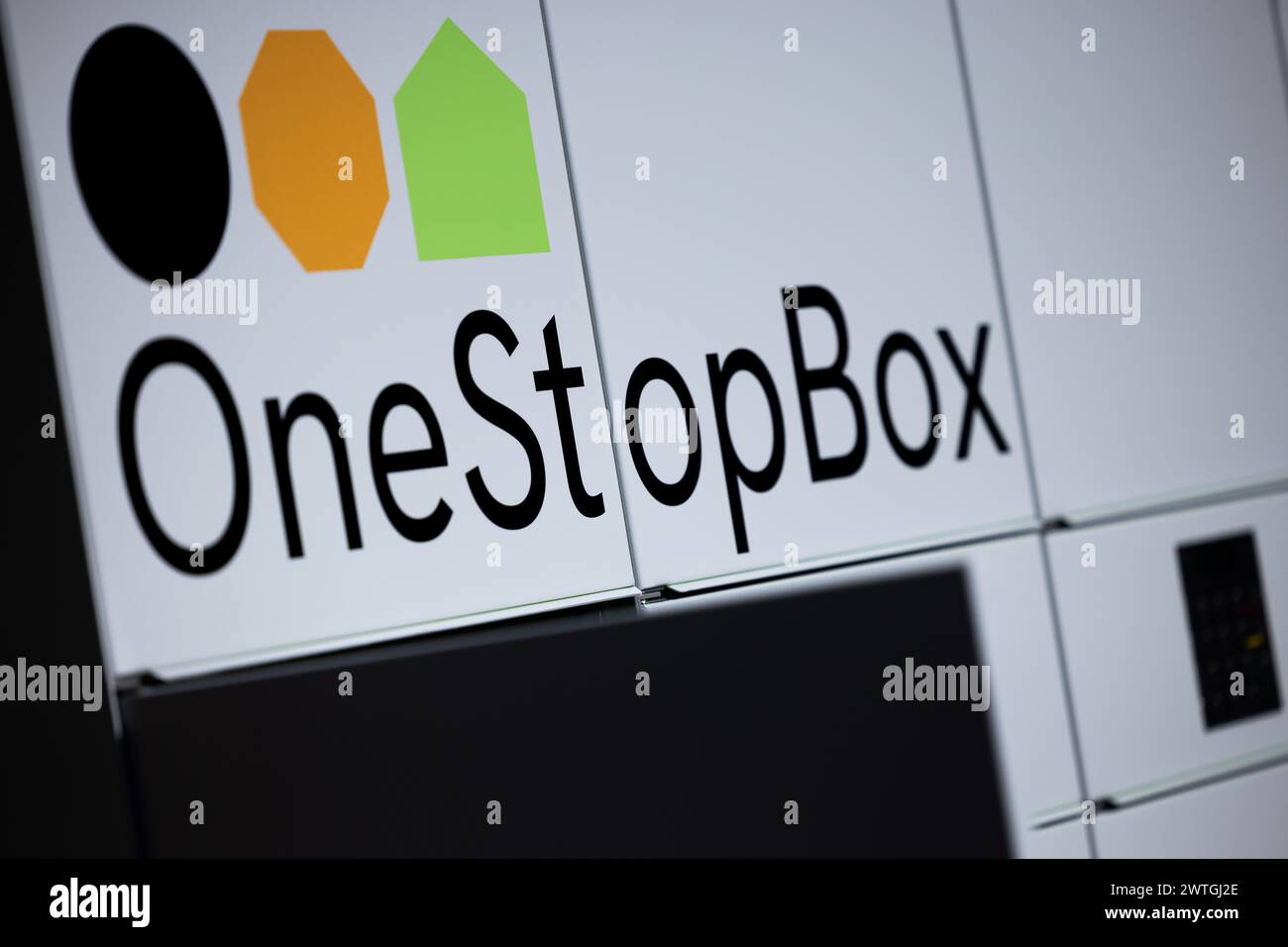 Bonn, Germany. 14th Mar, 2024. A parcel station without a label from ...