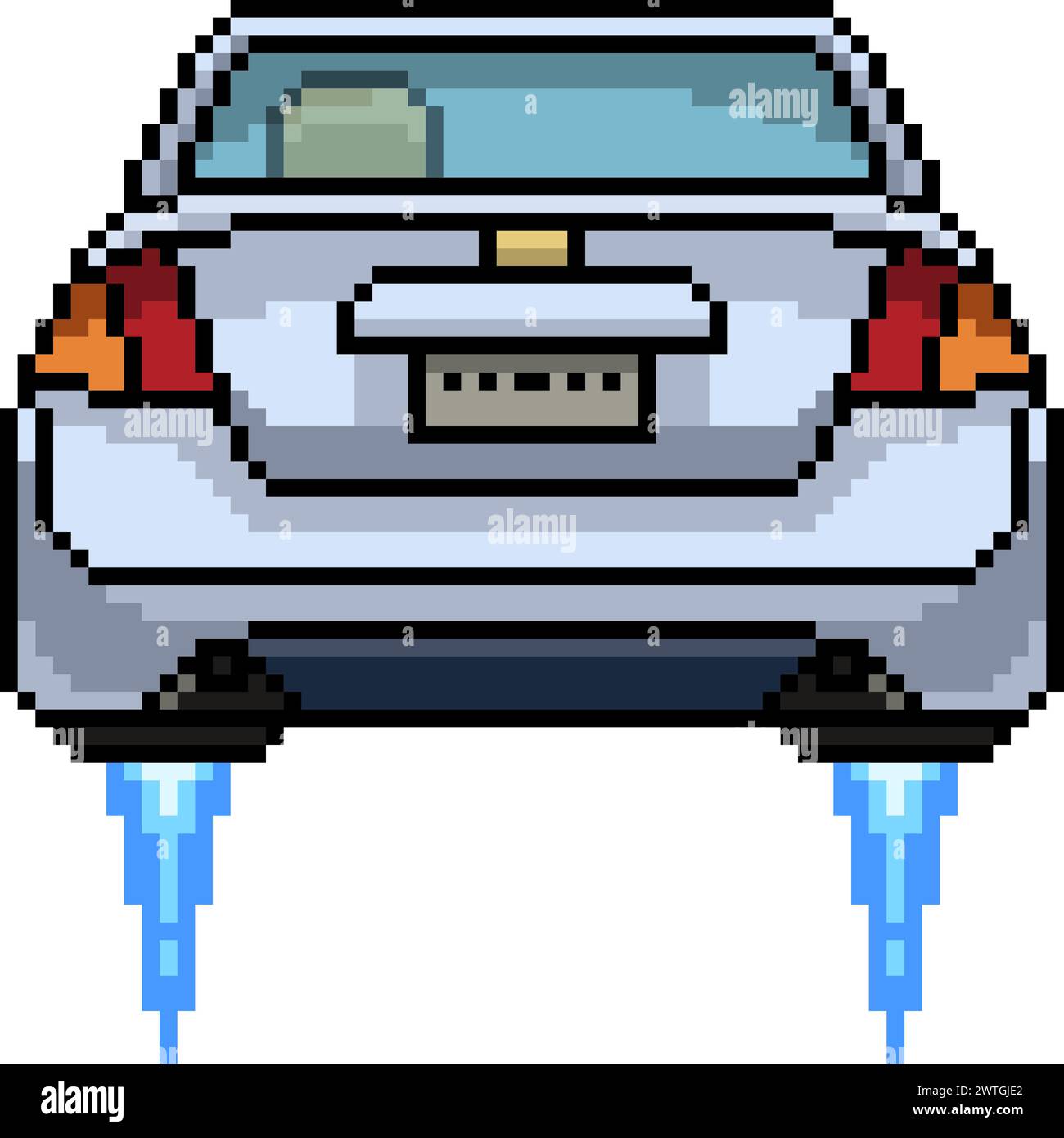 pixel art of flying jet car isolated background Stock Vector Image ...