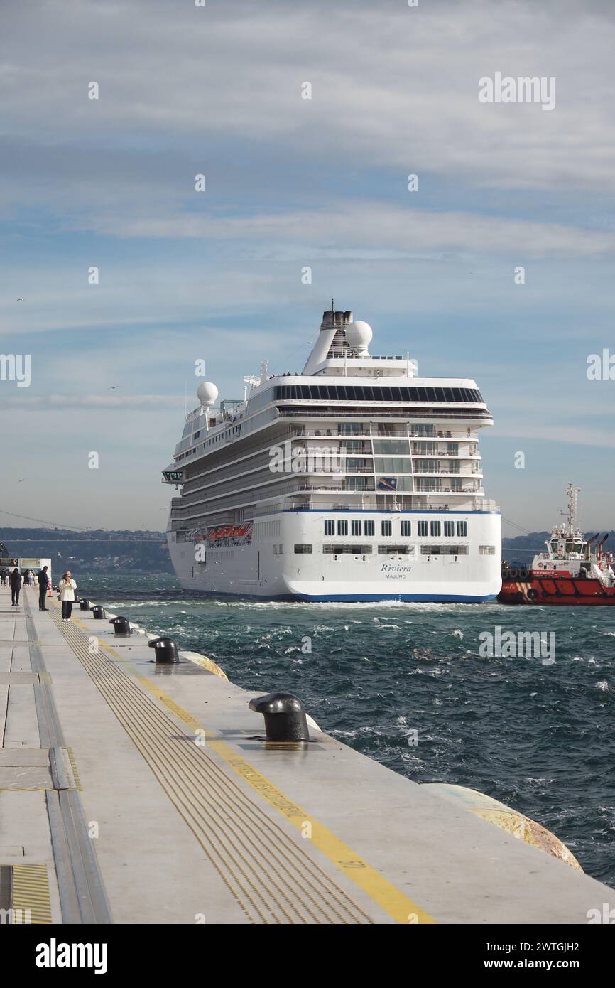 Turkey istanbul 19 june 2023. cruise ship in Galataport, Istanbul Stock ...