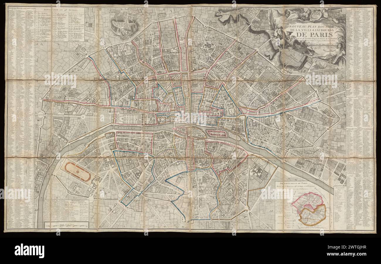 Paris nouveau map hi-res stock photography and images - Alamy