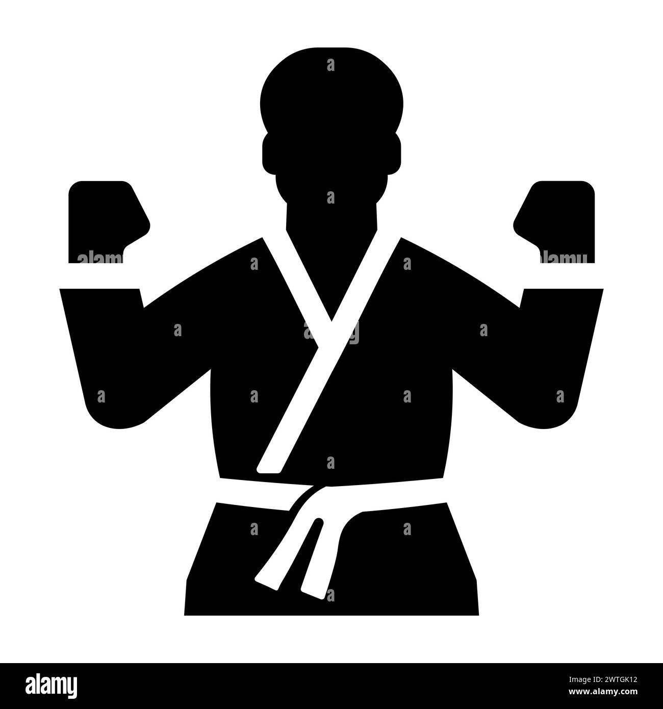 black vector karate icon on white background Stock Vector Image & Art ...