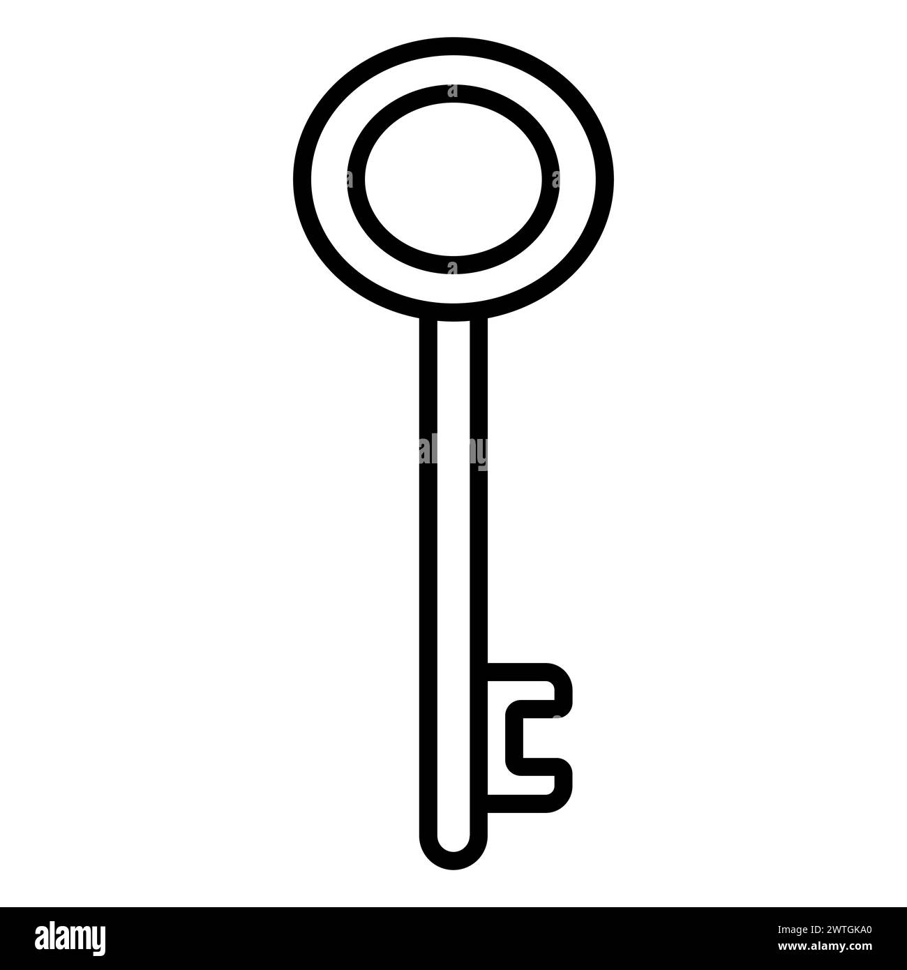 black vector key icon on white background Stock Vector Image & Art - Alamy