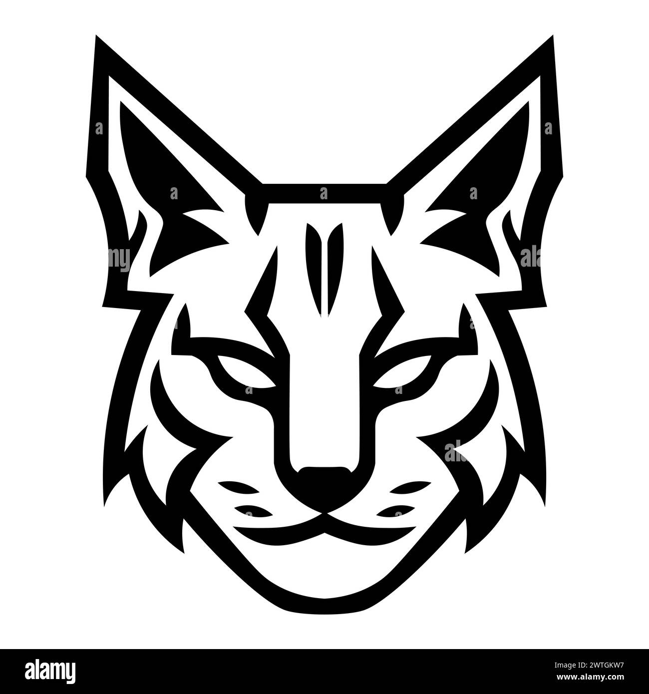 black vector lynx icon on white background Stock Vector Image & Art - Alamy