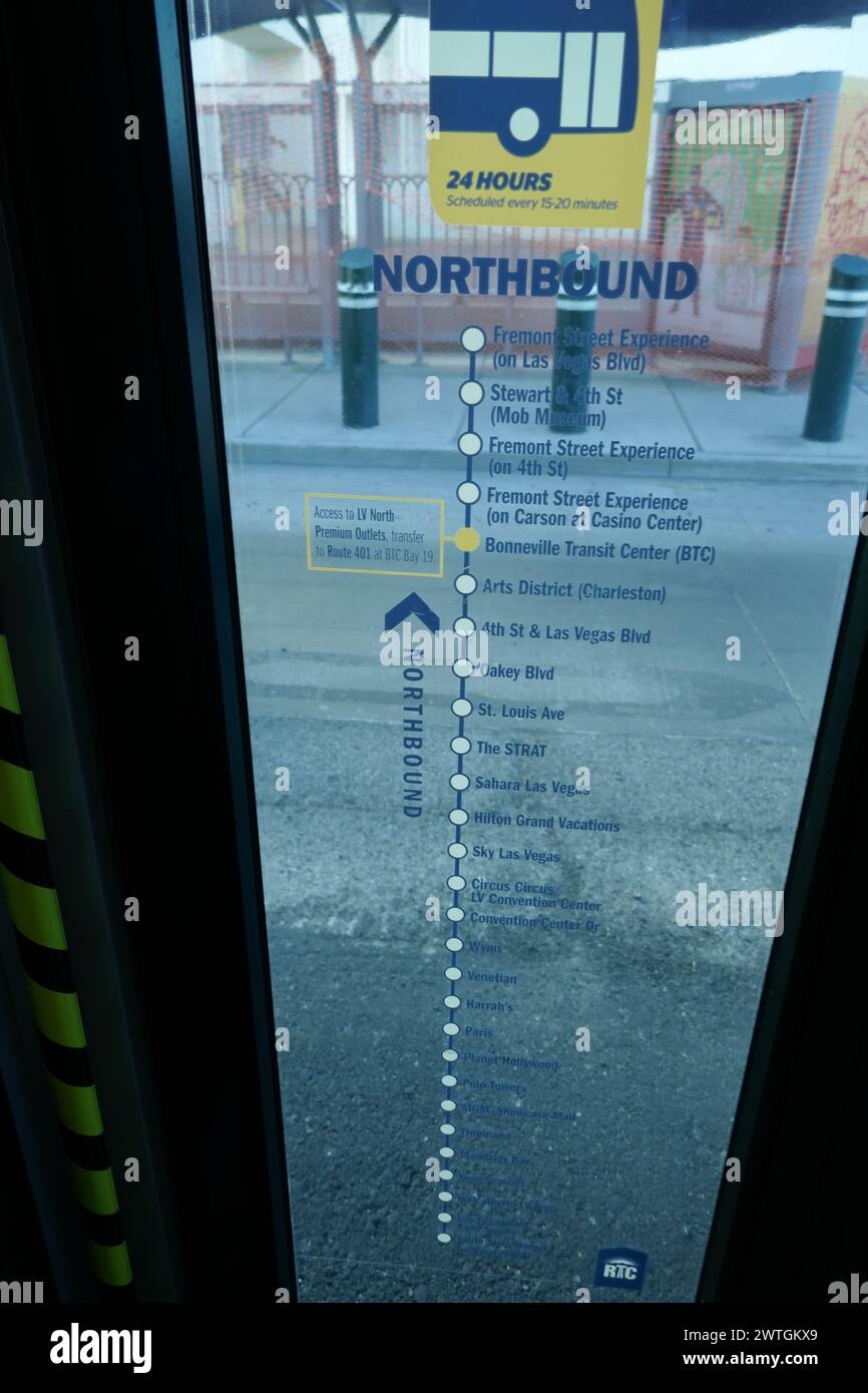 Las Vegas, Nevada, USA 8th March 2024 Deuce Bus on Las Vegas Blvd on ...