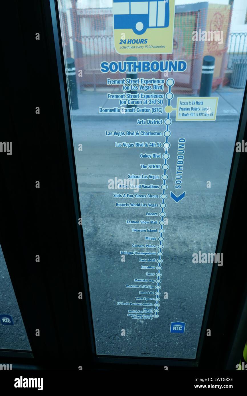 Las Vegas, Nevada, USA 8th March 2024 Deuce Bus on Las Vegas Blvd on ...