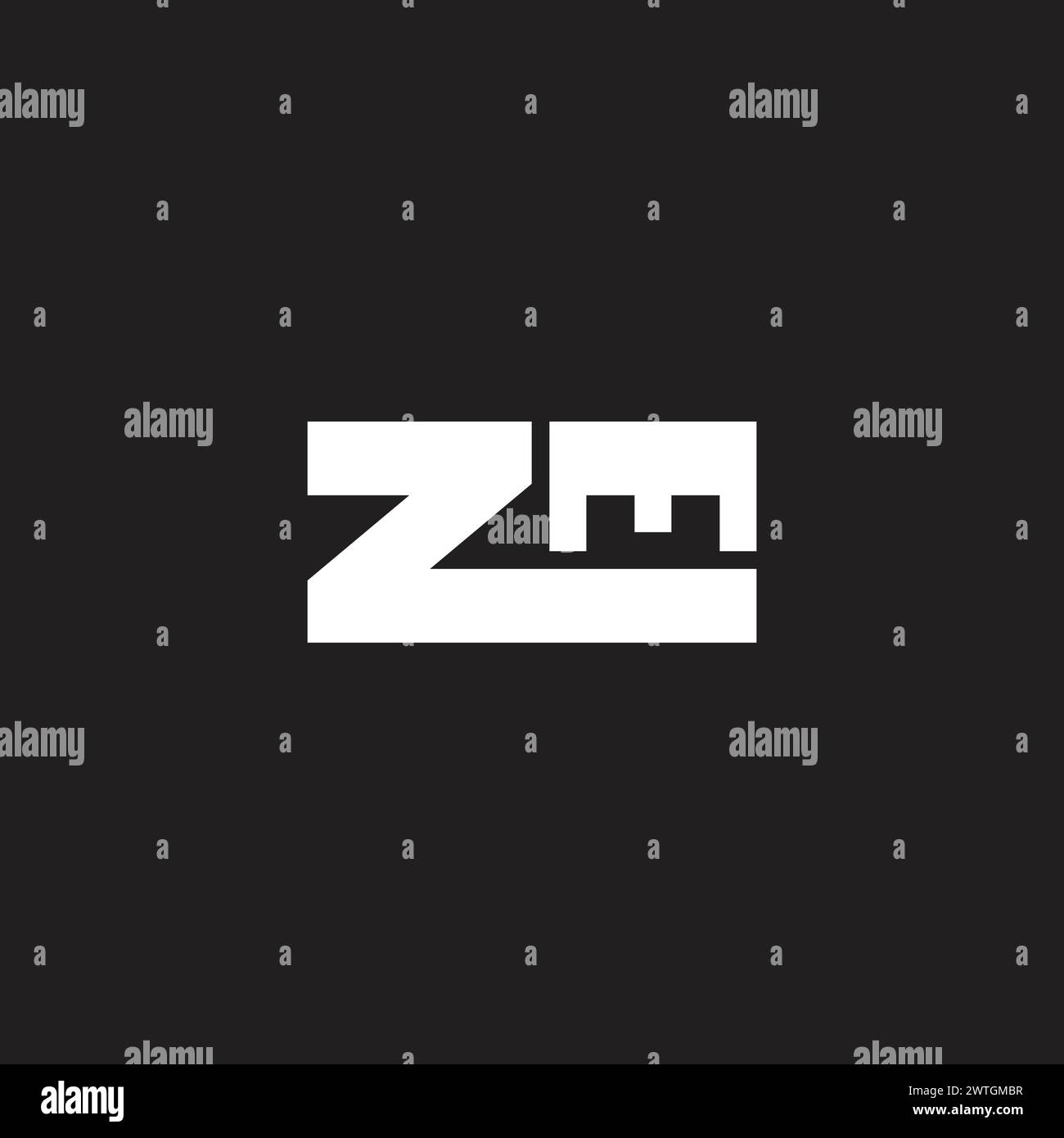 letter zm geometric motion font logo vector Stock Vector Image & Art ...