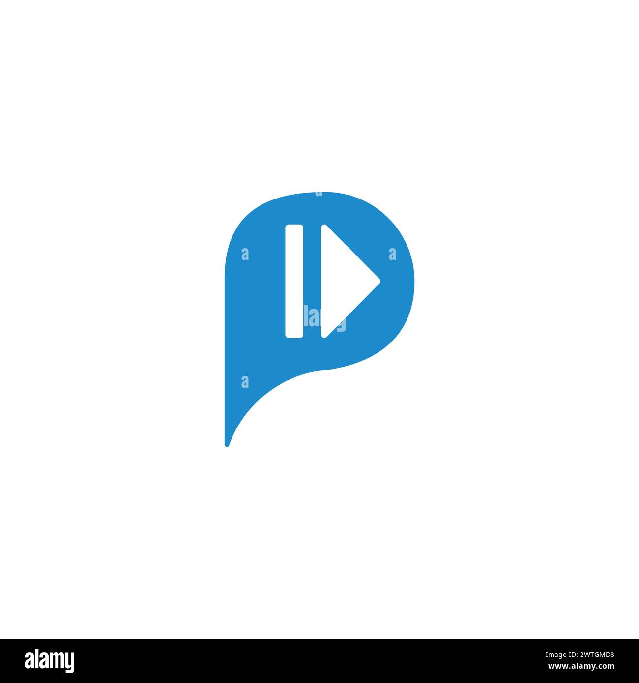 letter p bubble talk play logo vector Stock Vector Image & Art - Alamy