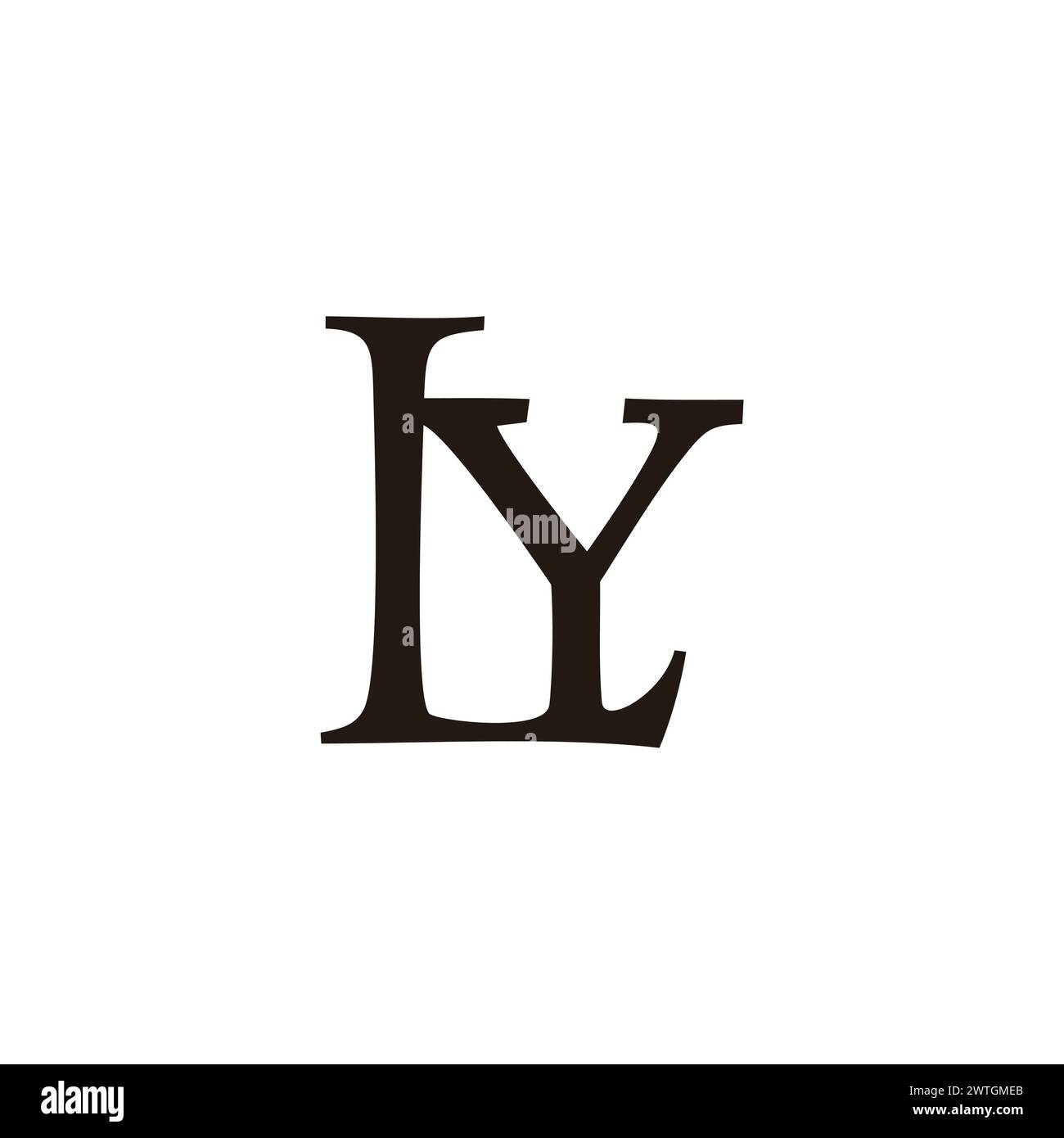 letter ly simple linked typography logo vector Stock Vector Image & Art ...