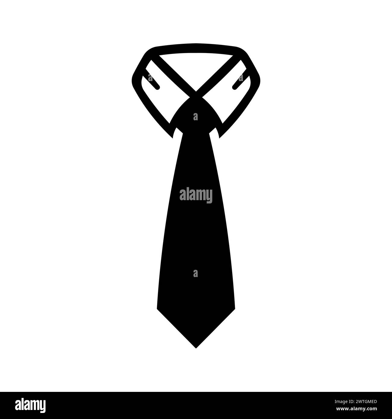 black vector necktie icon on white background Stock Vector Image & Art ...