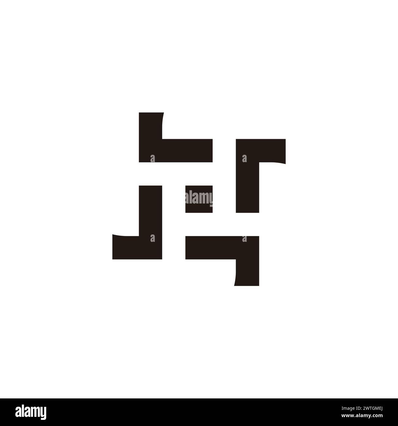 letter p negative space swirl square logo vector Stock Vector Image ...